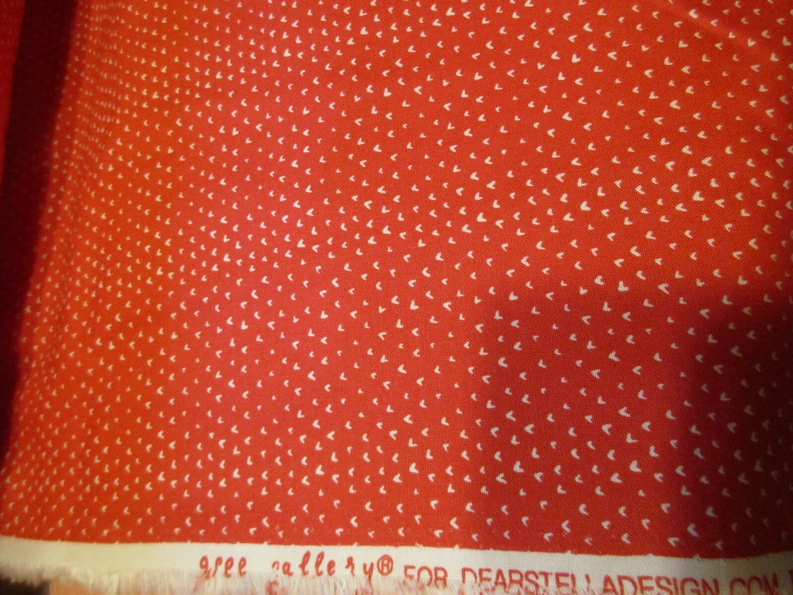 1 Yard New Cotton Fabric Dear Stella Tiny Hearts Tomato Red Wee Gallery ...