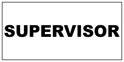 Supervisor Black Car Door Magnets Magnetic Signs-Qty 2 | eBay