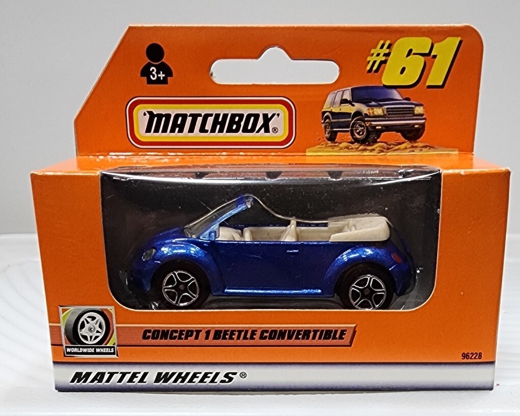 MATCHBOX WINDOW BOX #61 CONCEPT 1 BEETLE CONVERTIBLE Metalic Blue | eBay