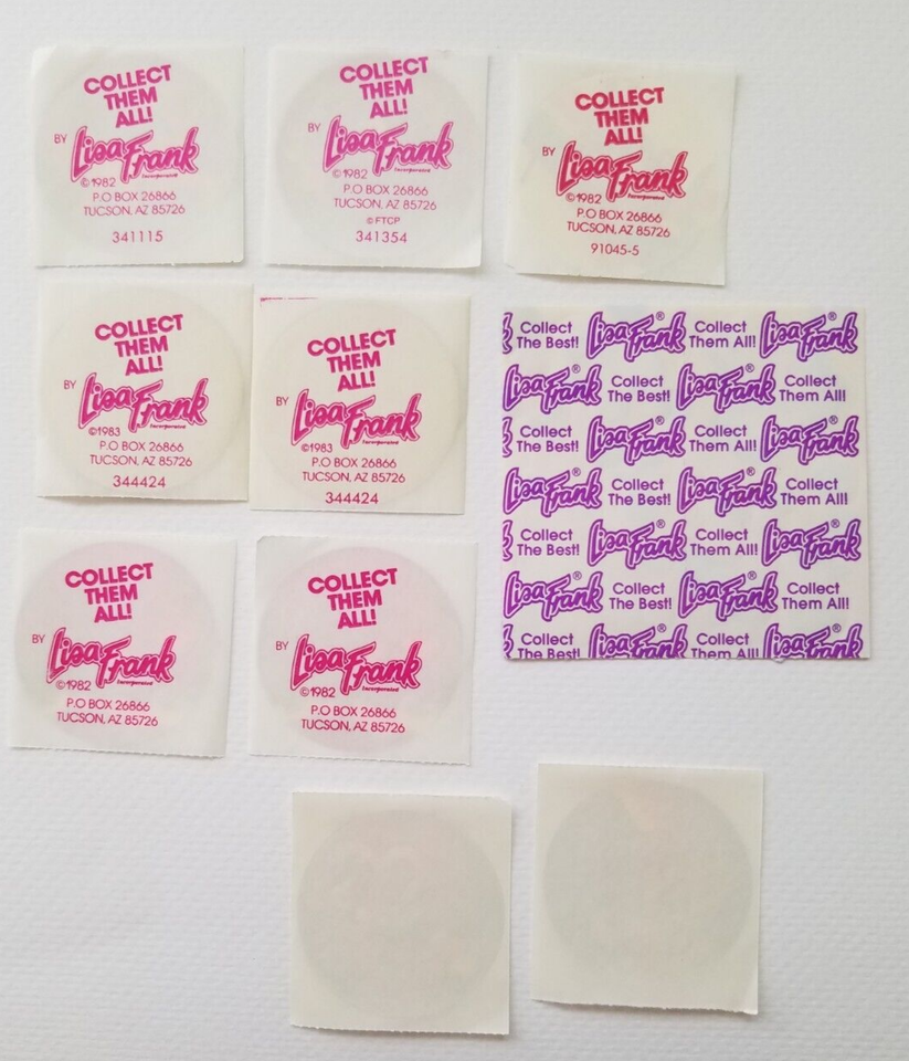 Vintage 80s Lisa Frank stickers RARE HTF Cat piano bear felix rainbow ...