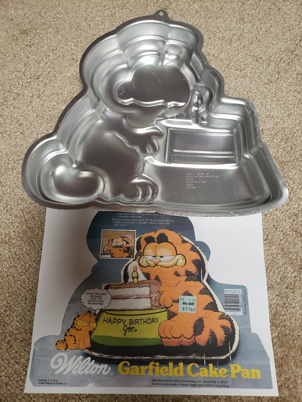 GARFIELD Cake Pan Instructions Vintage Retired 5-IN-1 Wilton | eBay
