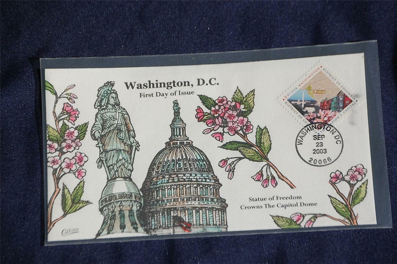 Washington, DC 37c Stamp FDC HP Collins#S3701 Sc#3813 District of ...