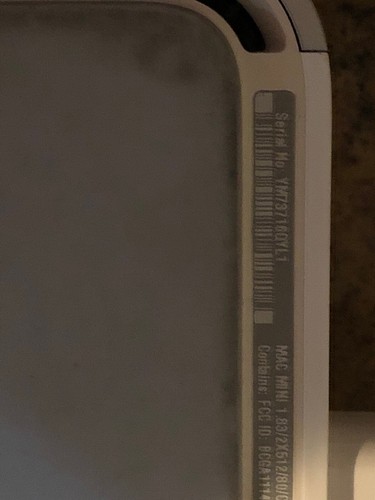 Apple Mac Mini Serial Number YM73718QYL1. Model A1176. | eBay