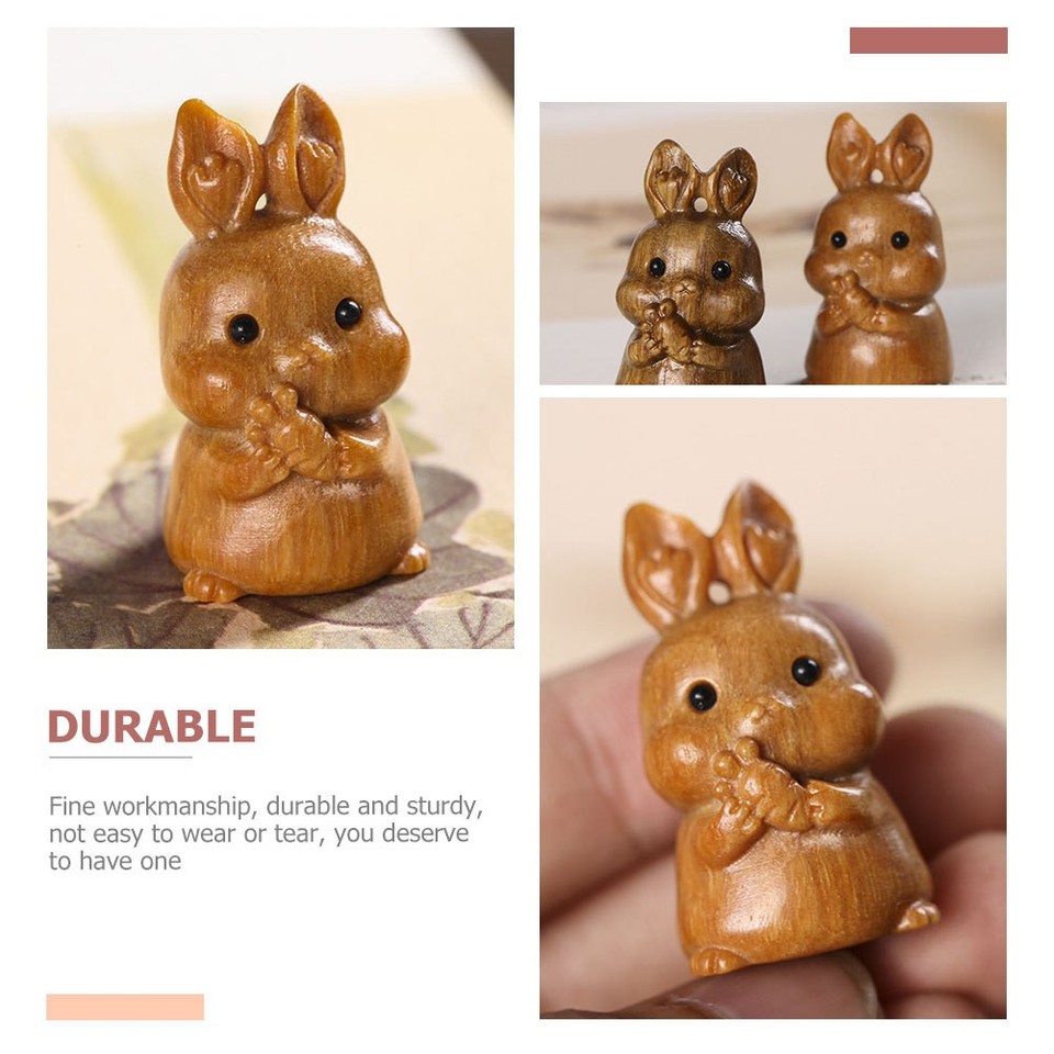 Rabbit Adornment Delicate Bunny Craft Animal Statues Small Decor | eBay ...