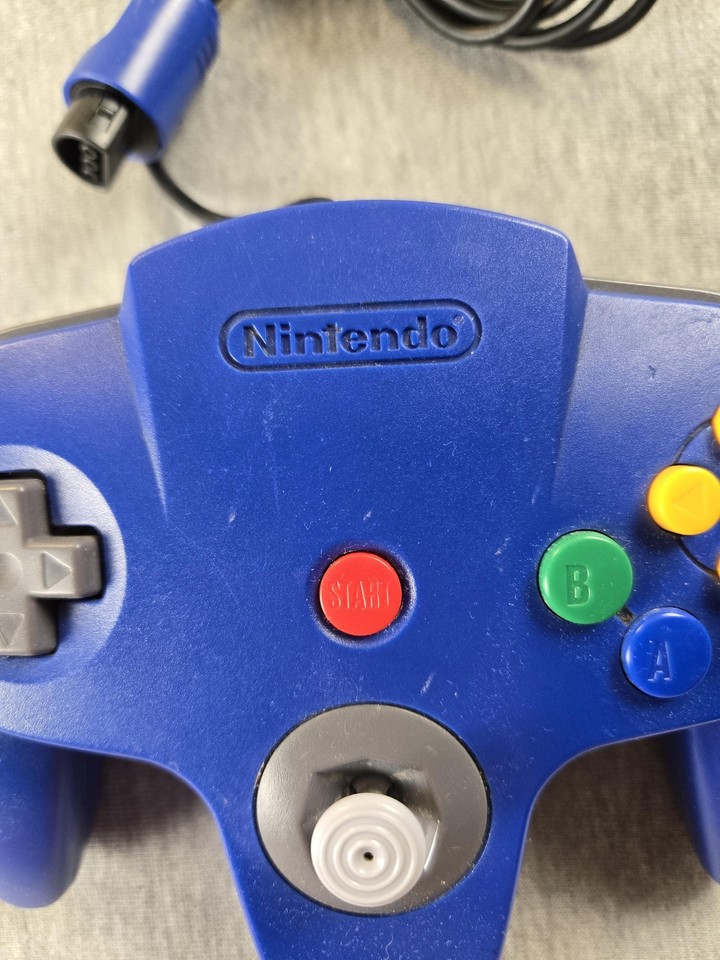 Nintendo 64 Controller Blue Official N64 Wired Joystick Gamepad Japan ...