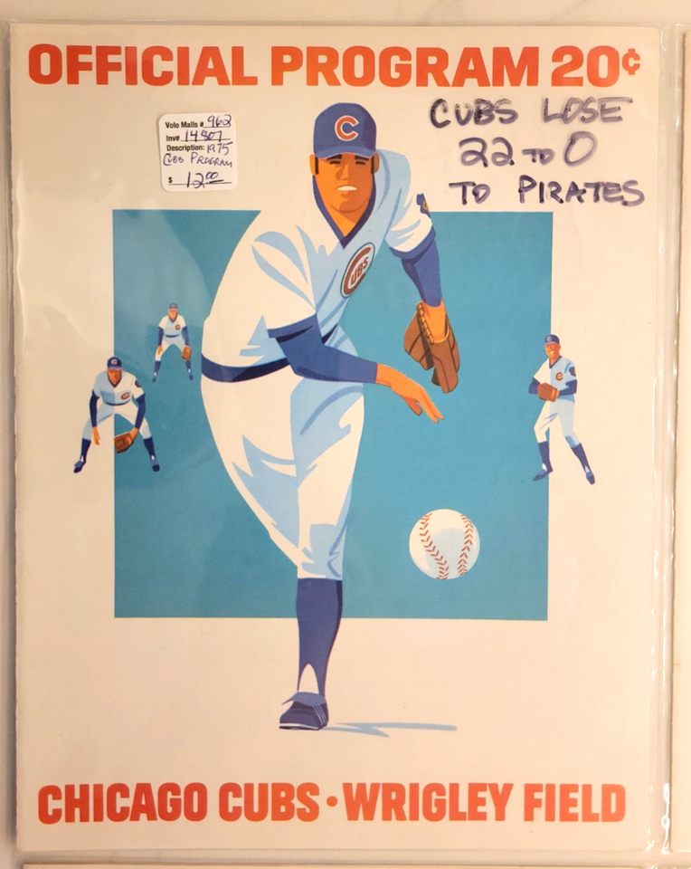 Lot of (4) CHICAGO CUBS PROGRAM scorecard lot Wrigley Field | eBay