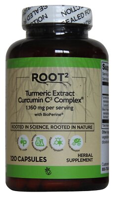 Vitacost ROOT2 Turmeric Ext Curcumin C3 Complex Featuring BioPerine 120 ...