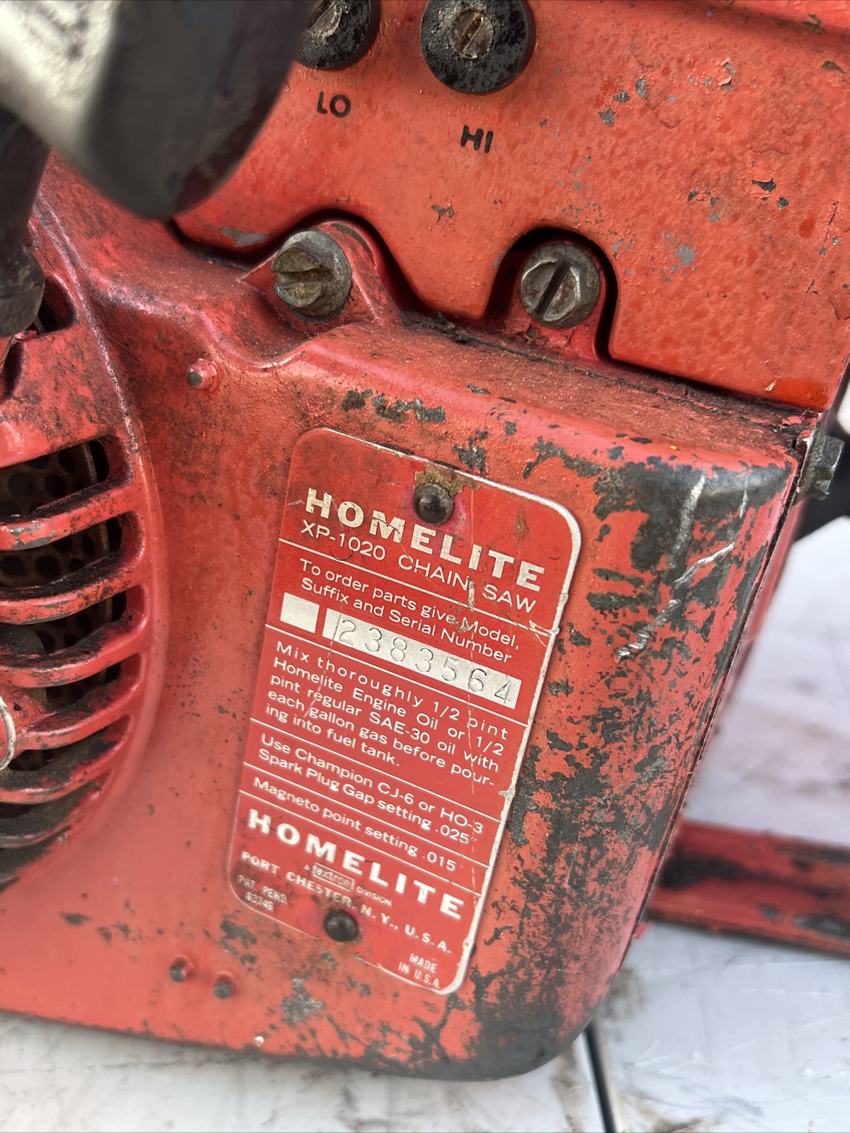 Rare Homelite XP-1020 Chainsaw - XP1020 (FFF) | eBay