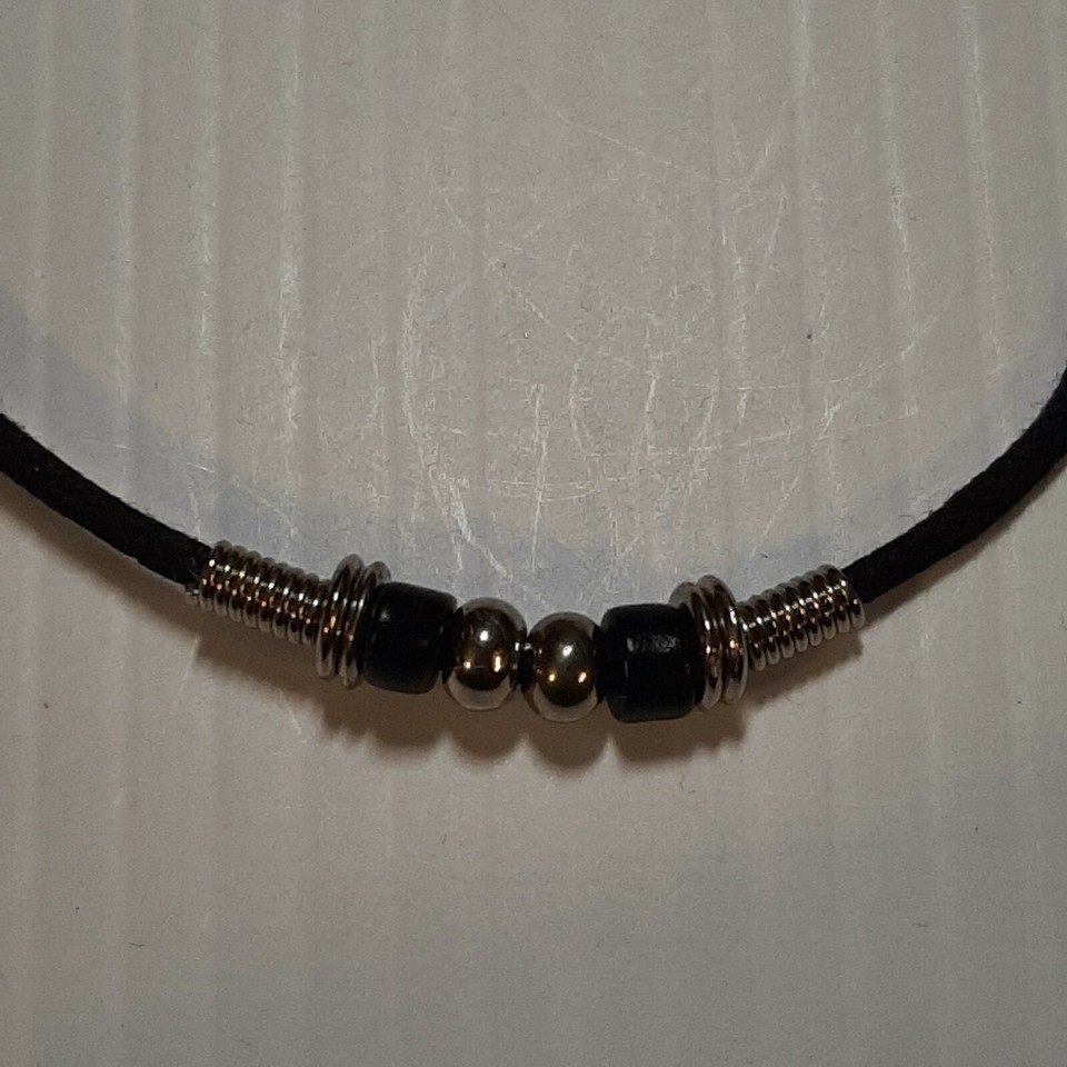 MOON & STARS 🌟 Pewter Pendant Charm / ROPE NECKLACE WITH COLOR BEADS | eBay