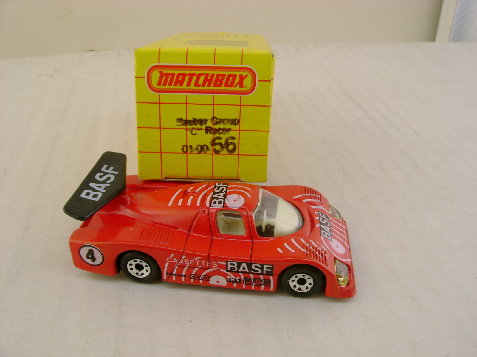 1983 MATCHBOX SUPERFAST MB66 RED SAUBER GROUP "C" RACER GRAND-PRIX BASF ...