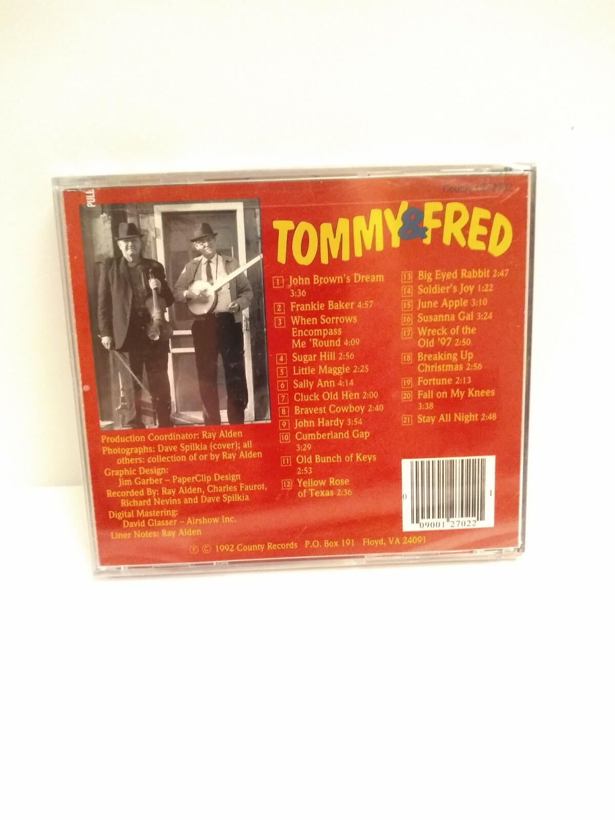 Best Fiddle & Banjo Duets by Tommy Jarrell (CD, Sep-1993, County) for ...