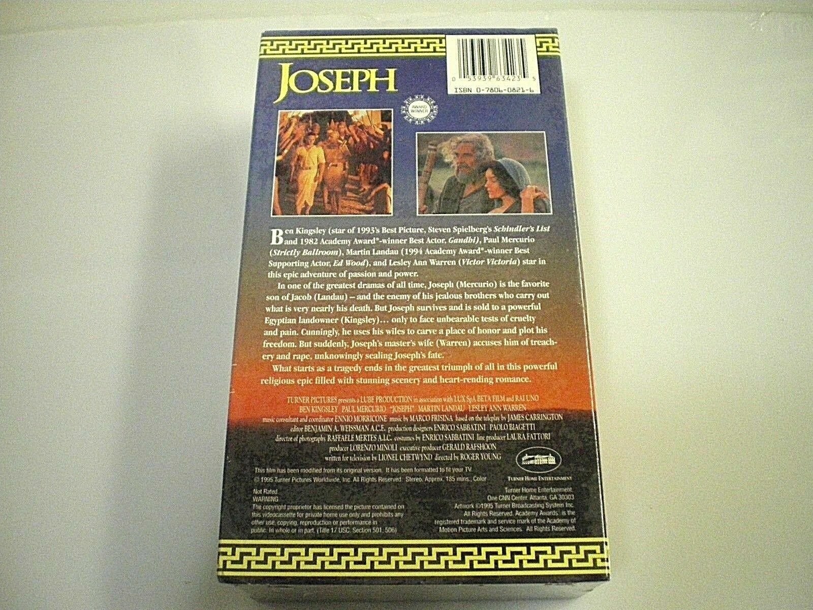 JOSEPH (The BIBLE COLLECTION) Ben Kingsley & Martin Landau 2 VHS Tape ...
