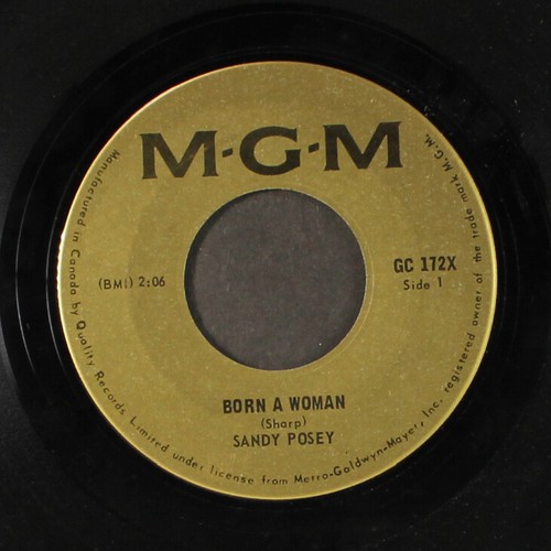 SANDY POSEY: born a woman / single girl MGM 7" single 45 RPM | eBay