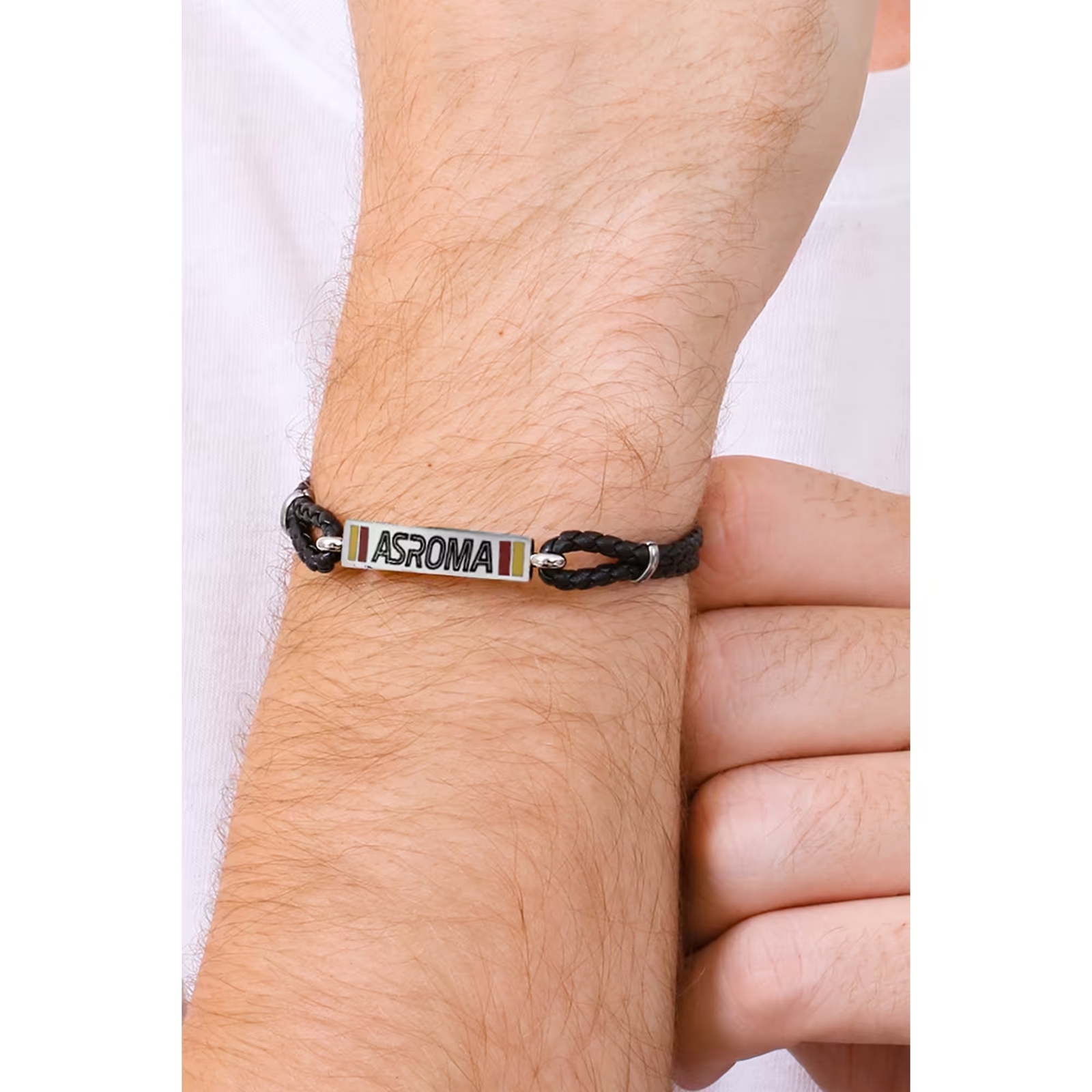 Herren Armband AS ROMA B-RB001UCN Leder Schwarz OFFICIAL | eBay.de