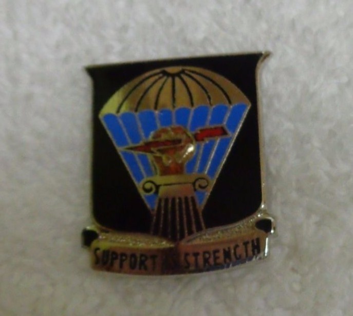 CREST,DI, 101ST AIRBORNE DIV, SUPPORT COMMAND, CLUTCH BACK, MILITARY ...