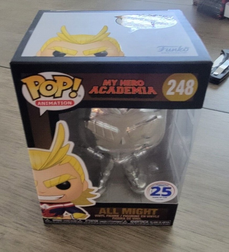 ALL MIGHT Pop Funko #248 Silver Chrome 25th Anniversary edition | eBay