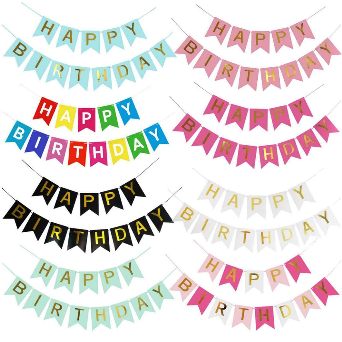 Happy Birthday Lettering Banner