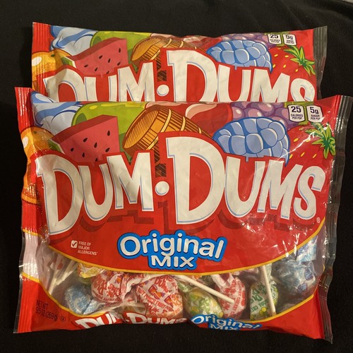 Dum Dums~ Original Pops Lolipop Suckers Candy, 9 Oz Bags- Lot Of 2 ...