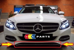 NEW GENUINE MERCEDES BENZ MB C CLASS W205 FRONT BUMPER LOWER LIP CHROME ...