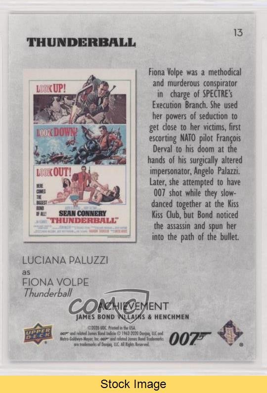 2020 James Bond Villains & Henchmen Red as Fiona Volpe Luciana Paluzzi ...