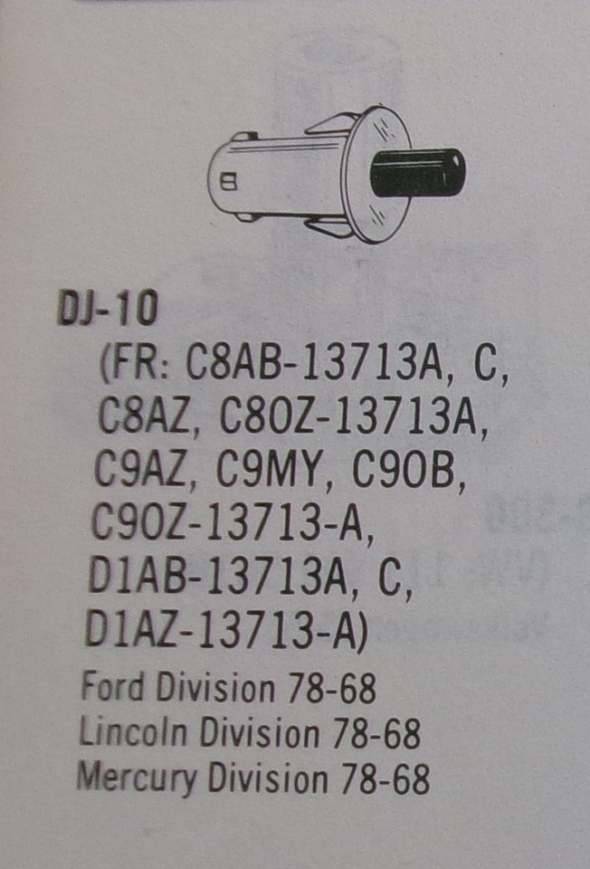 NOS Door Jamb Courtesy Light Switches Ford Lincoln Mercury Made in USA ...