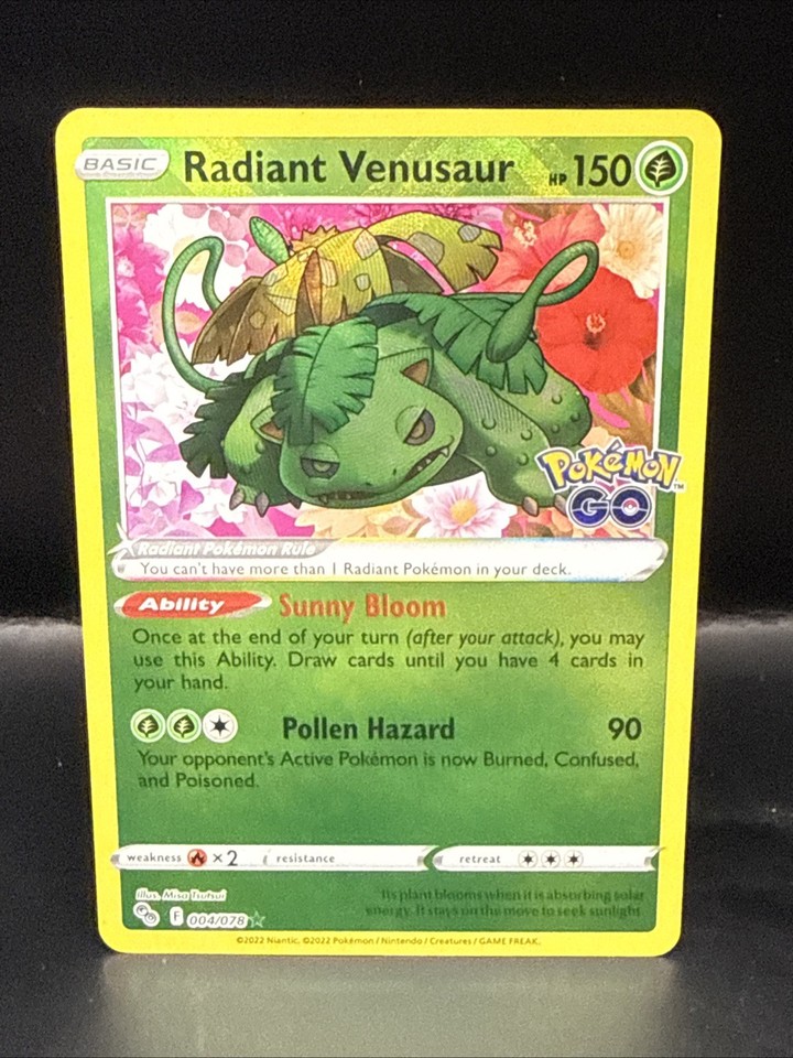 Pokémon Radiant Venusaur 004/078 Pokémon GO Holo | eBay