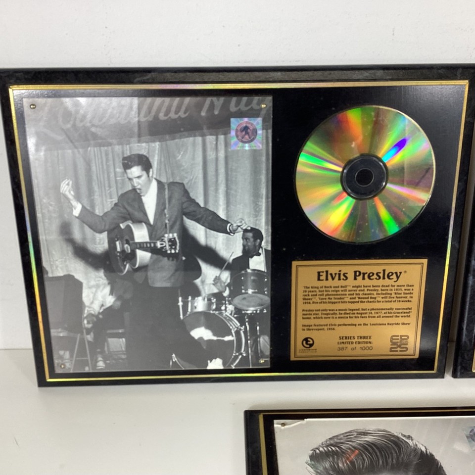 3 x Limited Edition Elvis Presley Frames Series 1, 2, & 3 with CD (A2 ...