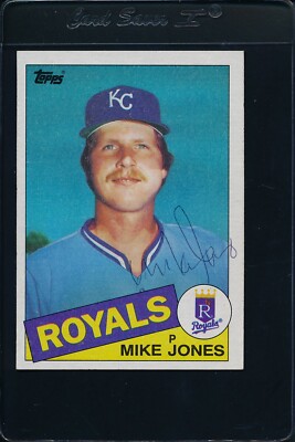 1985 Topps #244 Mike Jones Royals Signed Auto *15700 | eBay