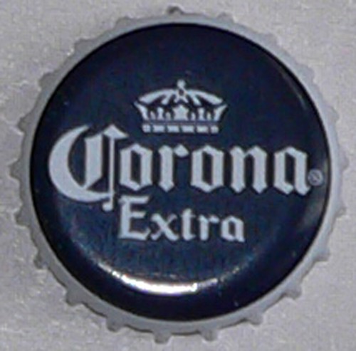 bottle cap, Corona ® Extra Beer: blue breweriana Mexican beer alcohol ...