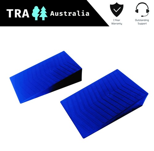 2 x Single Dual Axle Levelling Ramps for Caravan, Tandem Wheel Ramp ...