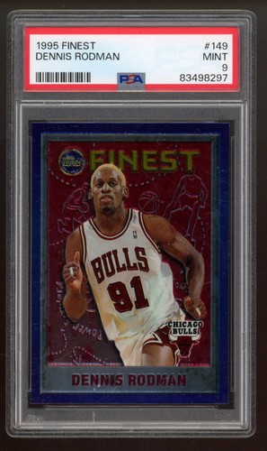 1995-96 Topps Finest DENNIS RODMAN PSA 9 MINT #149 Bulls | eBay