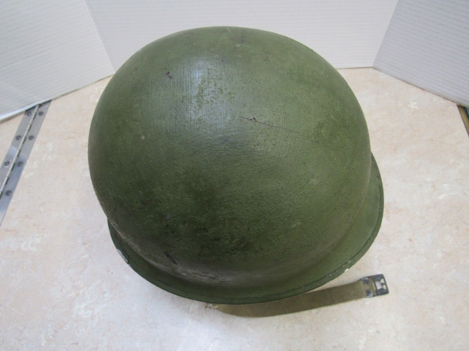 US WW2 Early Fixed Bale M1 Steel Pot Helmet Front Seam Original LOT ...