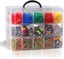 Stackable 3 Tier Clear Plastic Craft Storage Box with 30 Adjustable ...