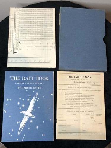 Vtg. 1943 WW2 Era The Raft Book by Harold Gatty, 1st Edition w ...