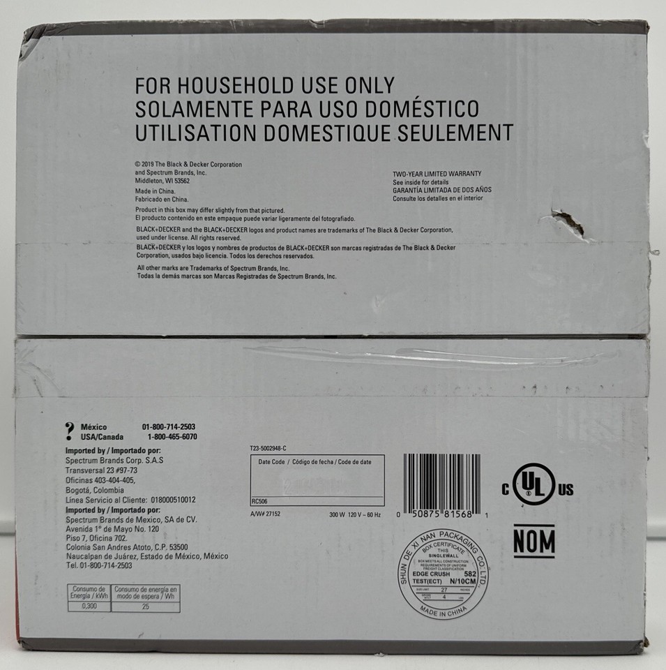 BLACK+DECKER Rice Cooker Food Steamer RC506 6-Cup Cooked/3-Cup Uncooked ...