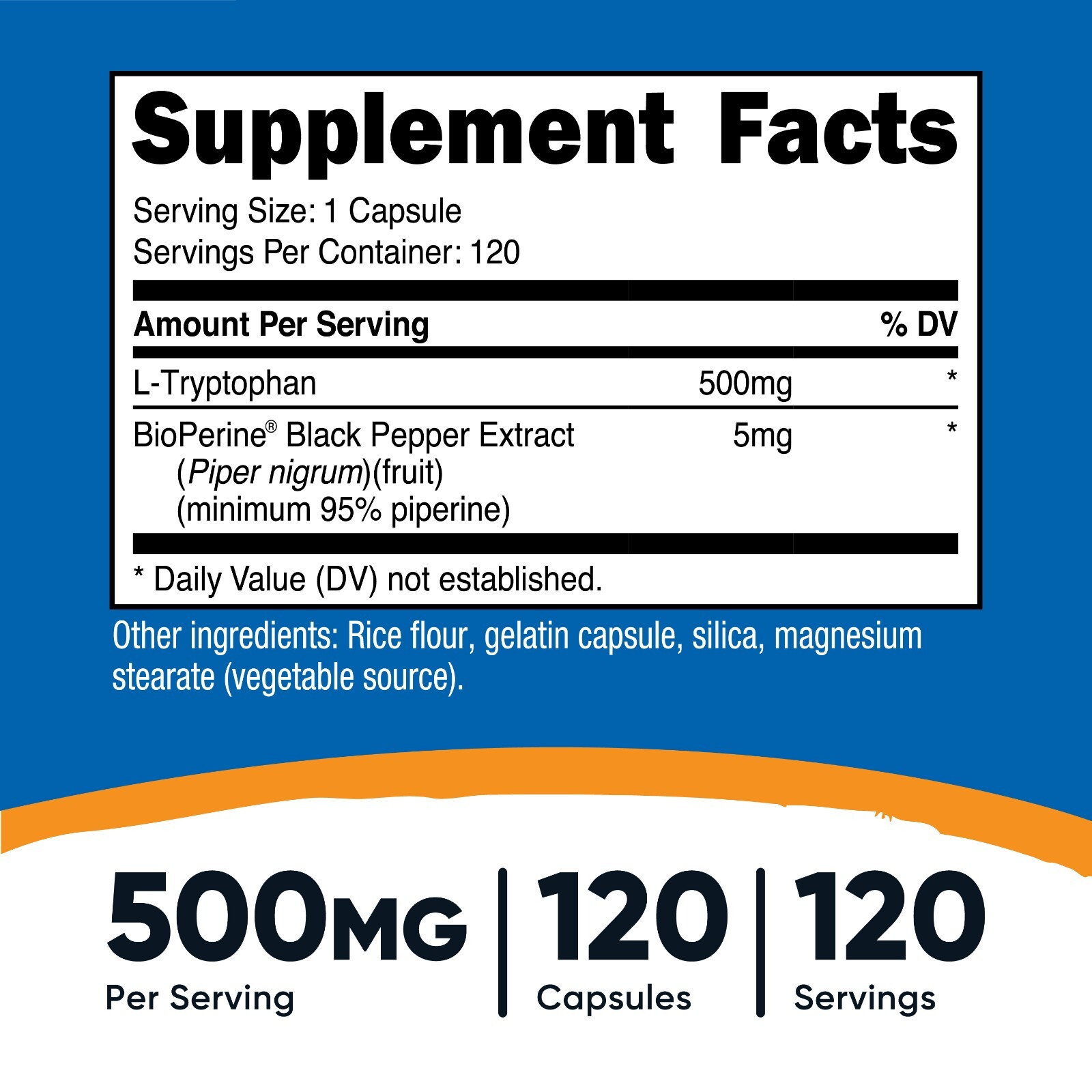 Nutricost L-Tryptophan 500mg, 120 Capsules - Gluten Free, Non-GMO | eBay