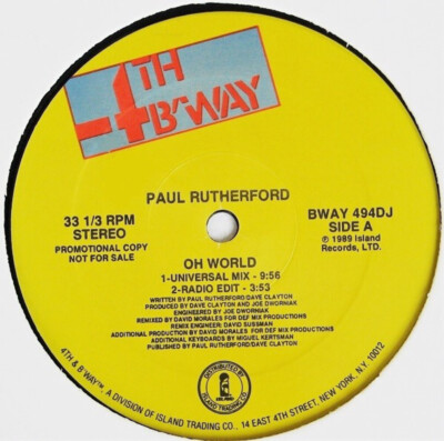 Paul Rutherford - Oh World (12", Promo) | eBay