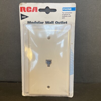 RCA TP247WH Phone Modular Wall Outlet White New Sealed | eBay