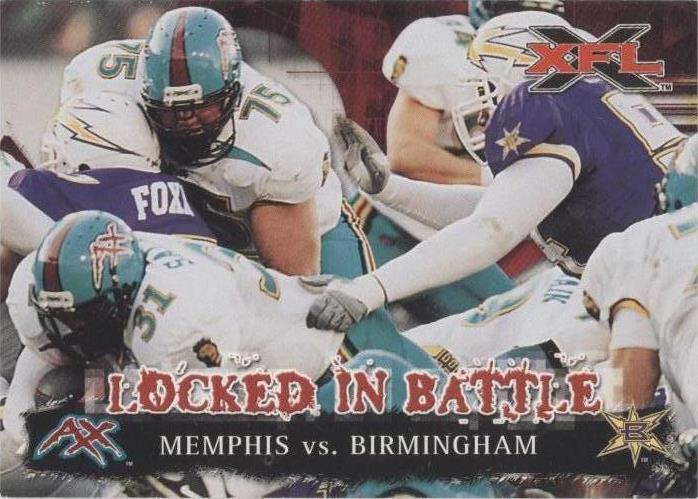 2001 Topps XFL - Locked in Battle Memphis Maniax, Birmingham ...