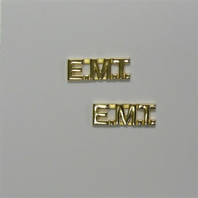 EMT - Gold Police/Fire Collar Brass - Pin & Clutch - NEW - Rank ...