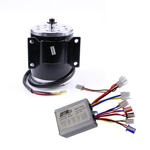 24V 500W DC Brushed Motor & Controller for Go Kart Scooter Tricycle ...