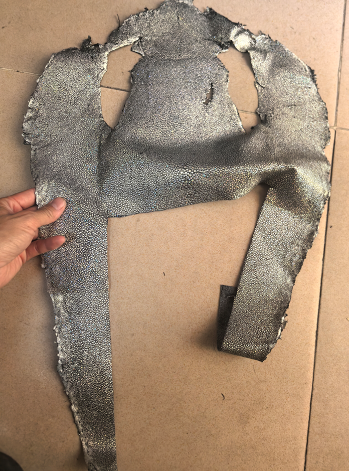 Genuine Stingray Fish Skin Grinding Surface Leather Hide Pelt DIY ...