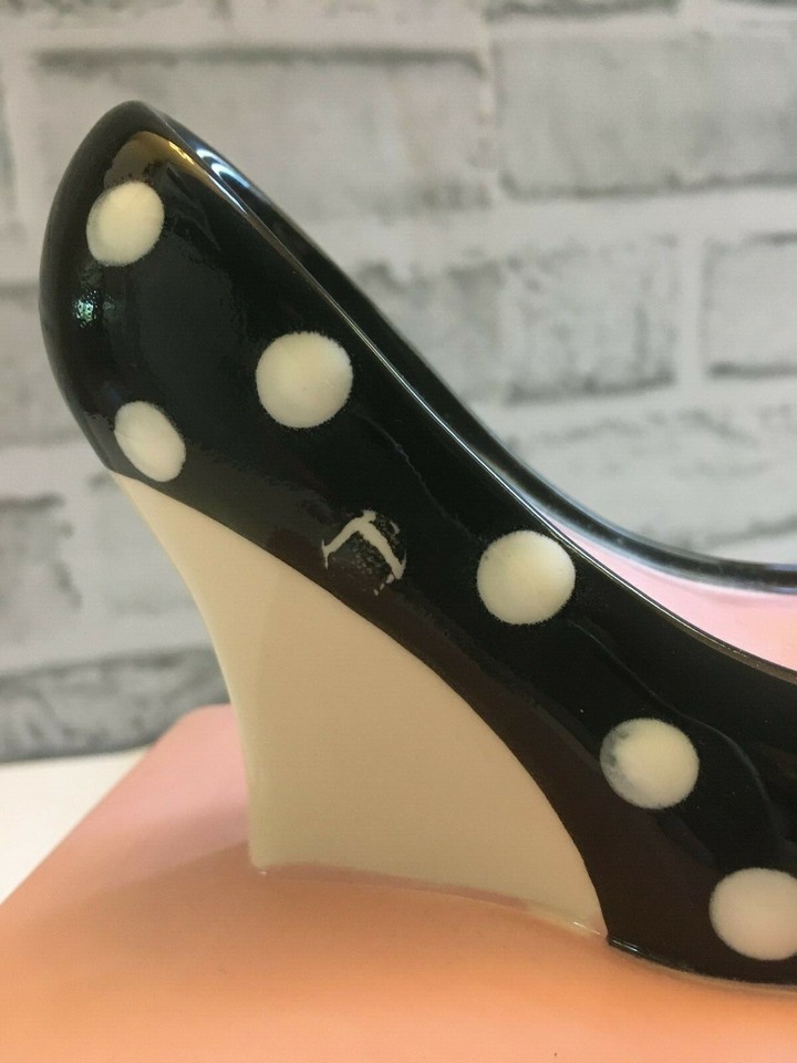 HIGH HEEL SHOE JEWELRY BOX TRINKET BOX CERAMIC BOX PARIS ROOM DECOR ...