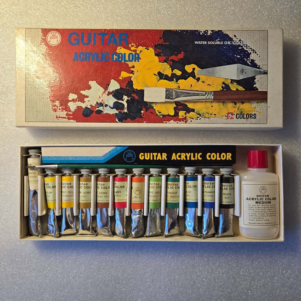 Vintage Guitar-brand Acrylic Oil Color Paints | eBay
