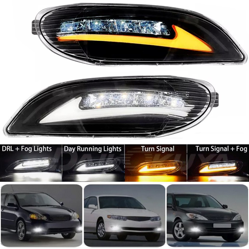 For Toyota Camry 2002-2004/Corolla 2005-2008/Solara 2002-2003 LED Fog ...