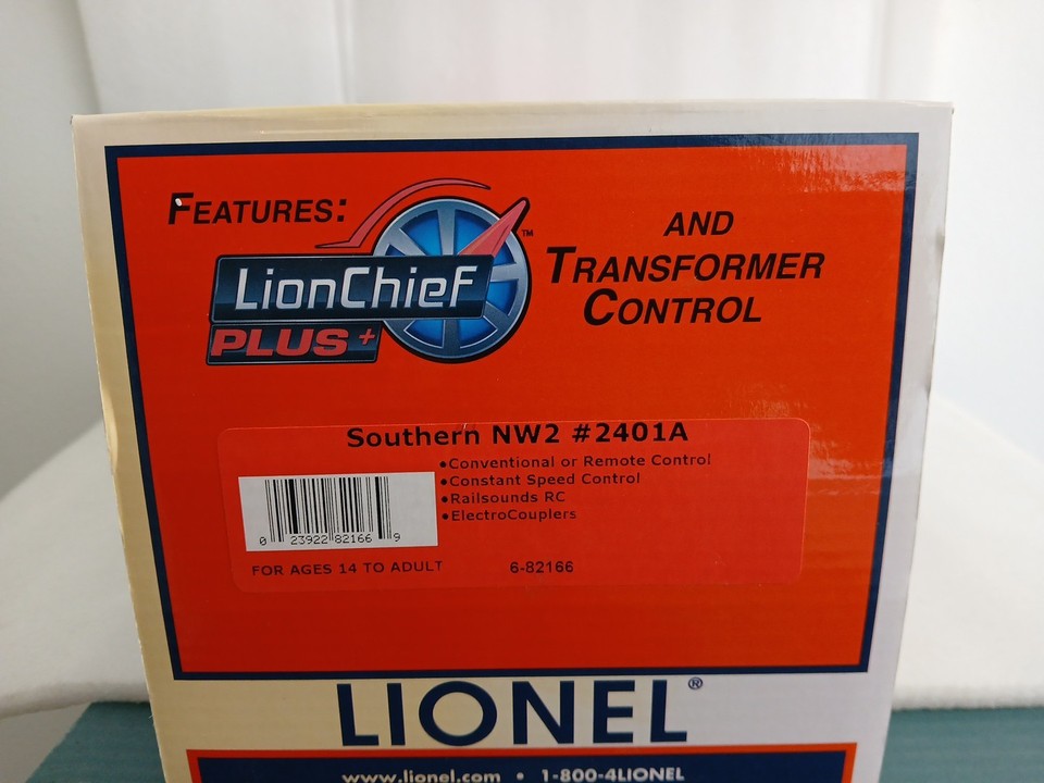 Lionel LION CHIEF PLUS+ SOUTHERN NW2 & TRANSFORMER CONTROL NEW 6-82166 ...