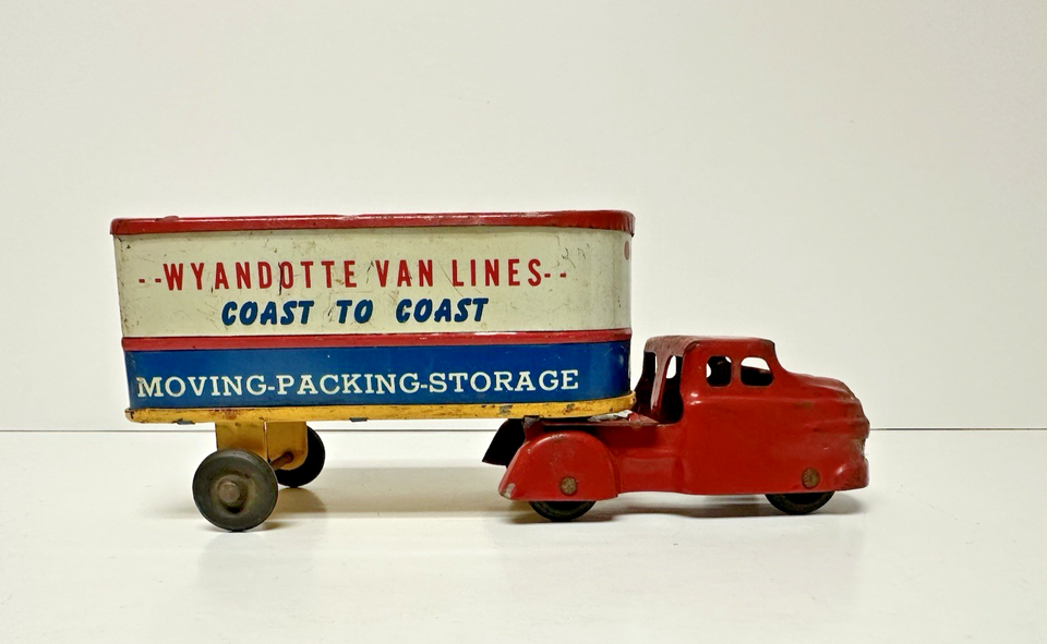 Vintage Wyandotte Van Lines Semi Trailer Pressed Steel 8 in | eBay