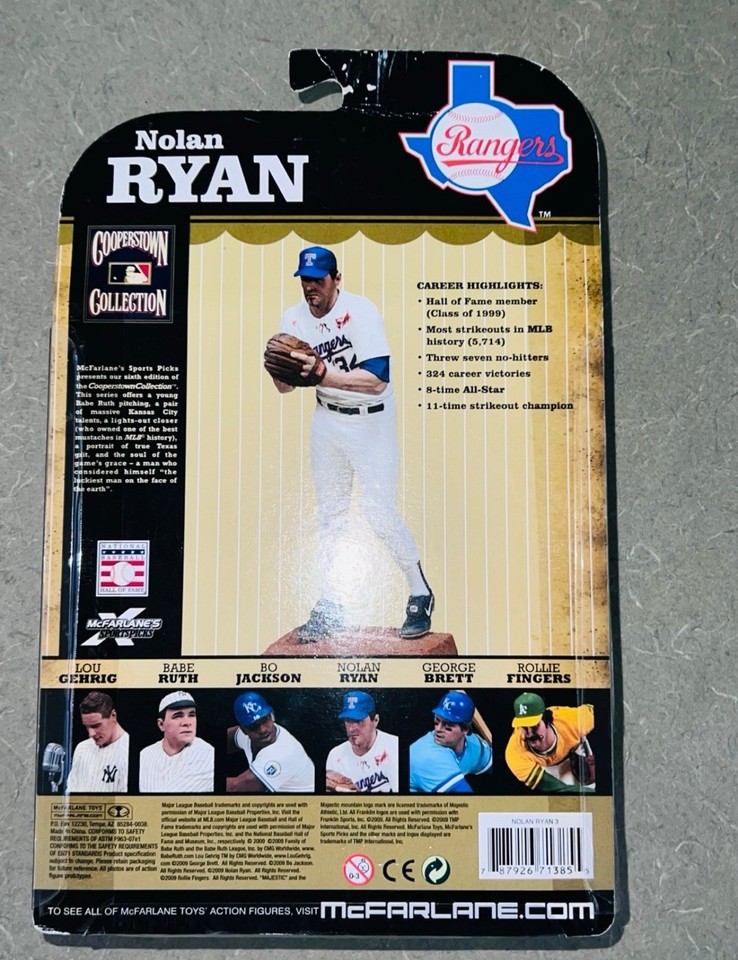 2009 Nolan Ryan Rangers Bloody Lip McFarlane MLB Cooperstown Collect. Series 6 | eBay