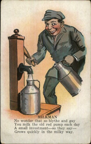 Vinegar Valentine MILKMAN Milk Man Poem c1910 Postcard | eBay