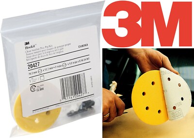 3M 20427 Hookit Clean Sanding Disc Pad Kit, 3" x 1/2" New Free Shipping ...